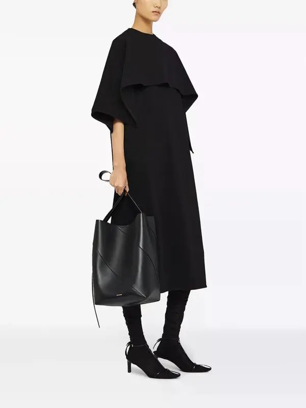 JIL SANDER Medium Leather Tote Bag