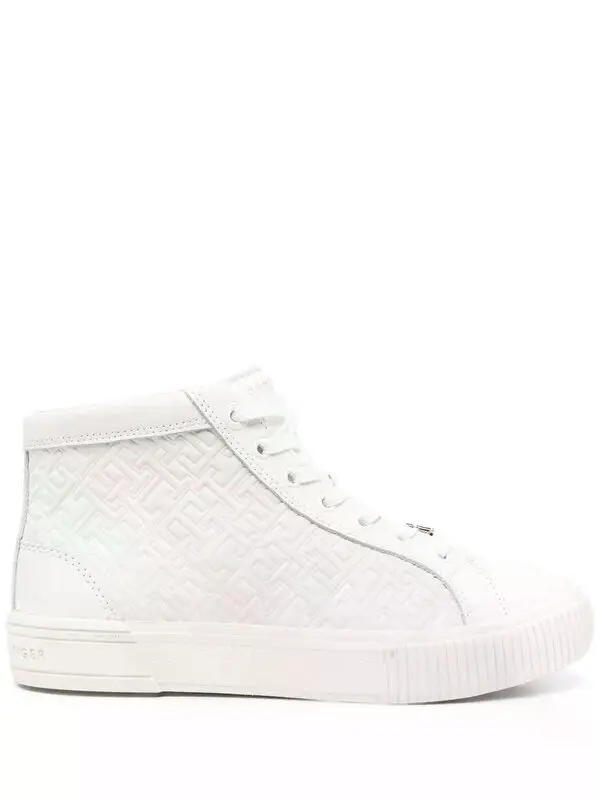 Tommy Hilfiger Embossed Monogram High-top Sneakers