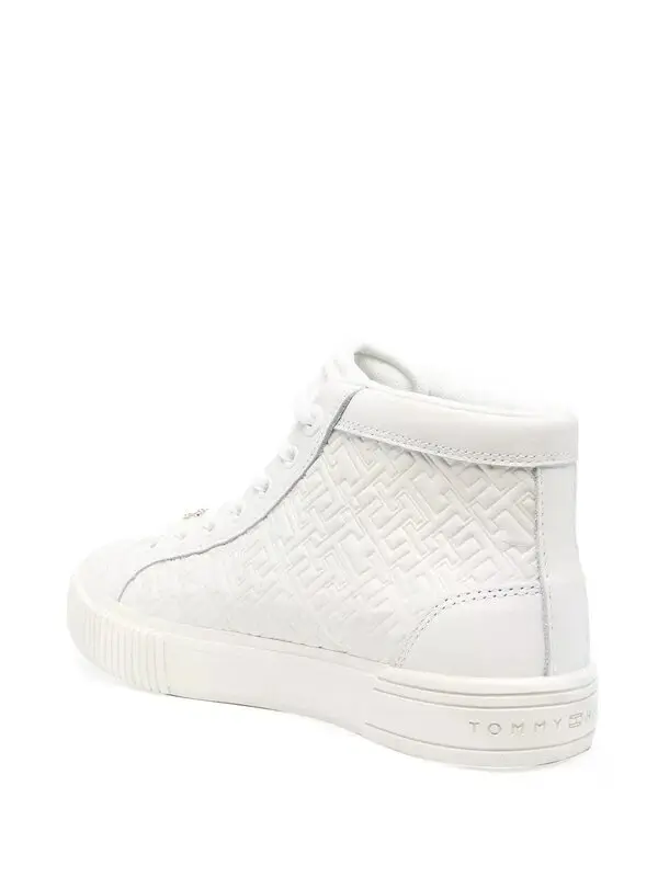 Tommy Hilfiger Embossed Monogram High-top Sneakers