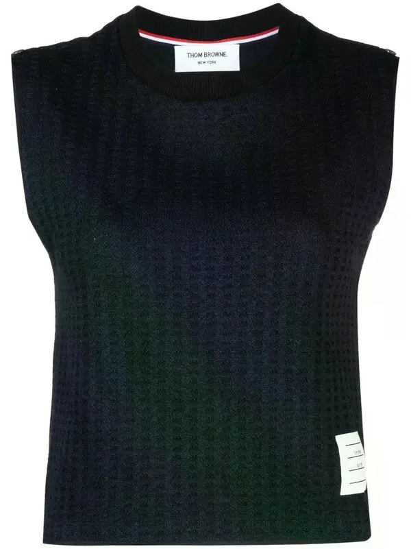 Thom Browne Logo-patch Jacquard Top
