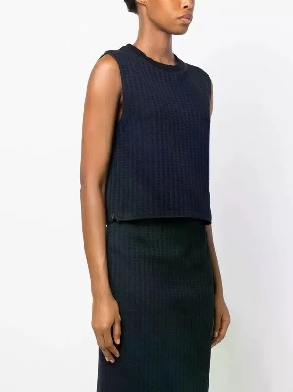 Thom Browne Logo-patch Jacquard Top