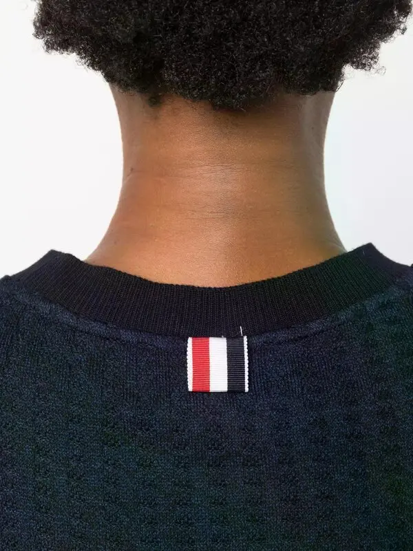 Thom Browne Logo-patch Jacquard Top