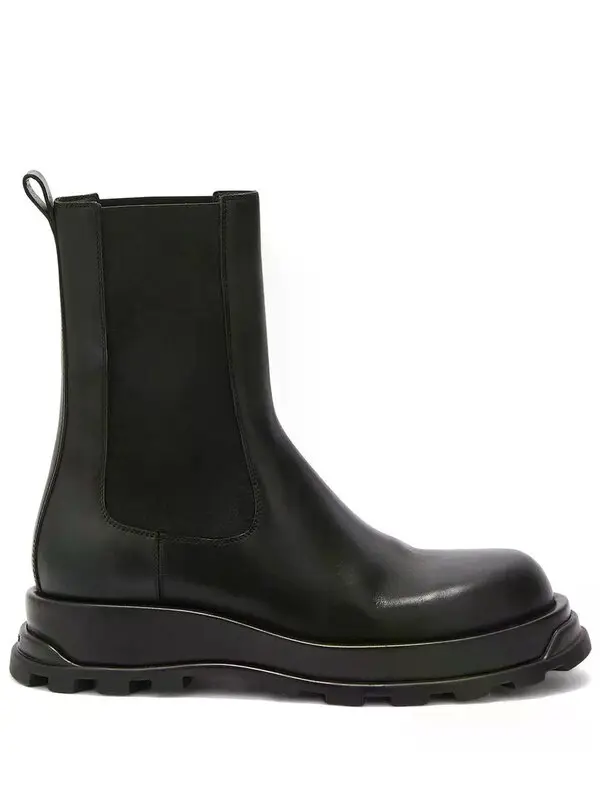 JIL SANDER Leather Ankle Boots