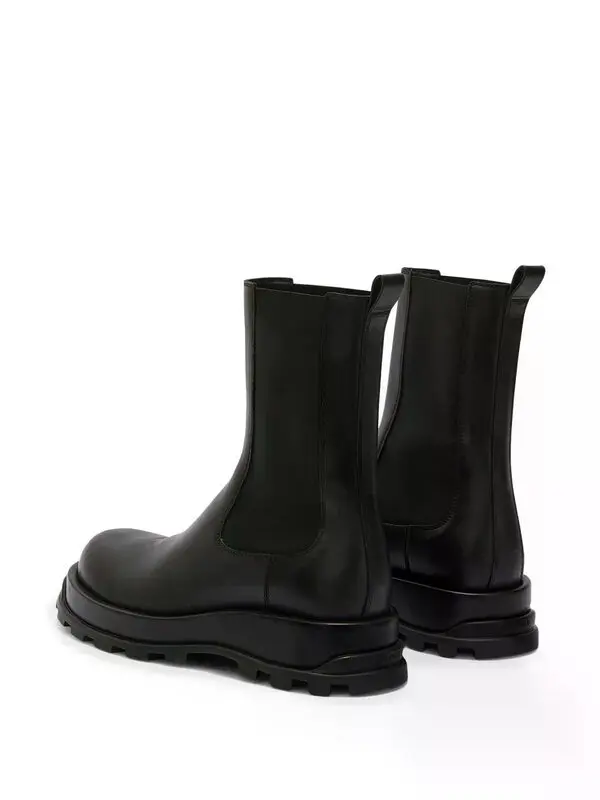 JIL SANDER Leather Ankle Boots