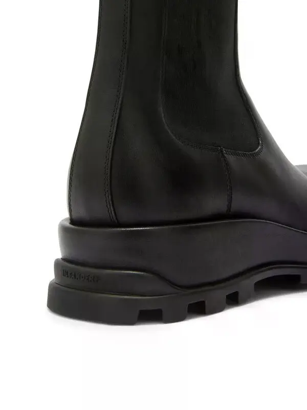 JIL SANDER Leather Ankle Boots