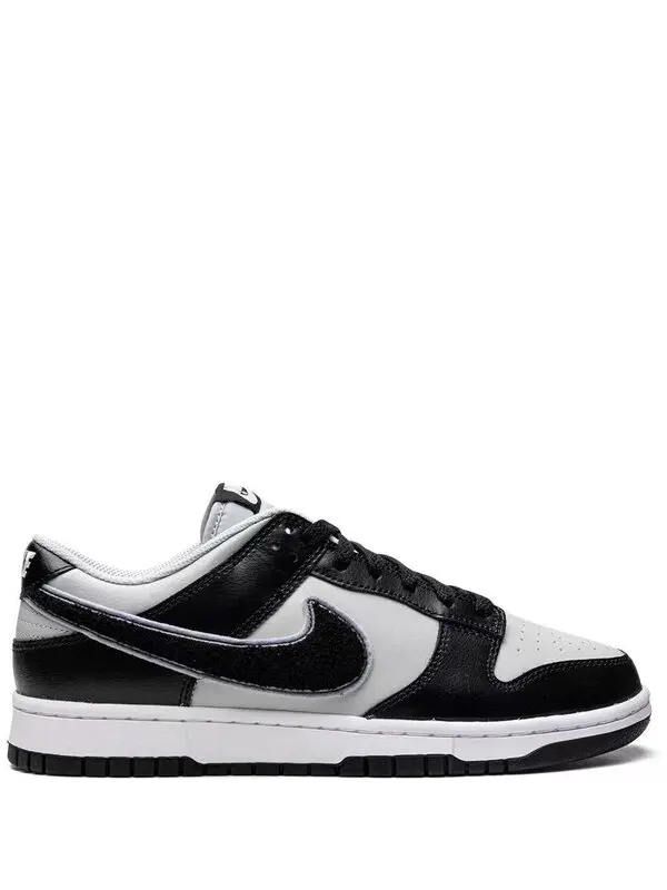 Nike Dunk Low Chenille Swoosh Sneakers - Black