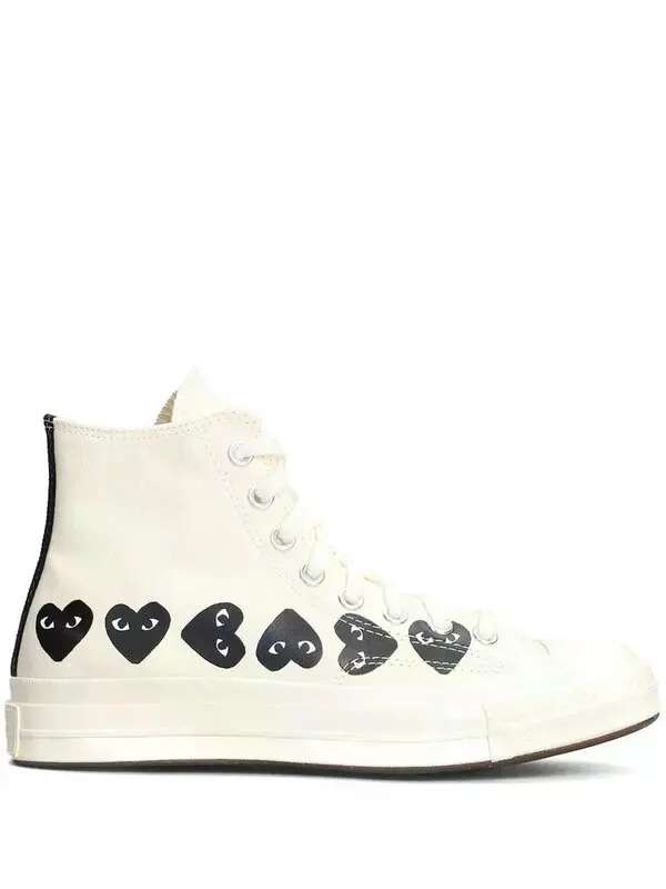 CONVERSE X COMME DES GARONS PLAY Chuck 70 Multi-heart High Top Sneakers
