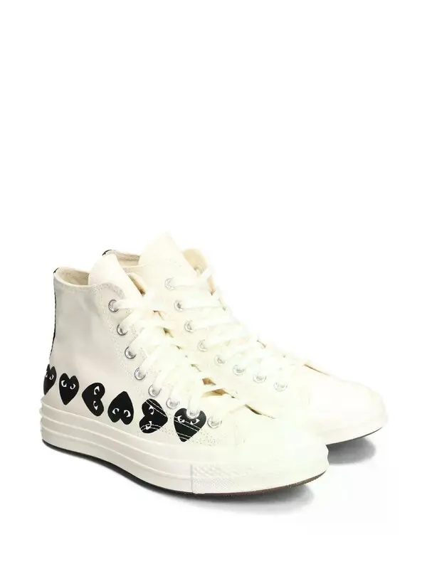 CONVERSE X COMME DES GARONS PLAY Chuck 70 Multi-heart High Top Sneakers