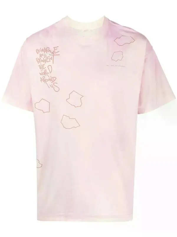 OBJECTS IV LIFE Graphic-print Distressed-effect T-shirt