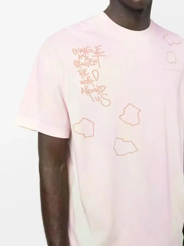 OBJECTS IV LIFE Graphic-print Distressed-effect T-shirt