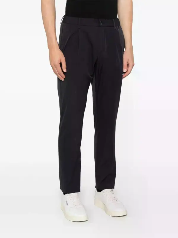 Herno Seersucker Trousers - Blue