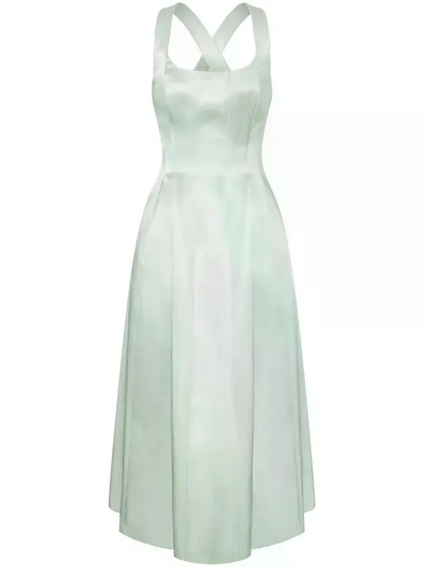Philosophy Di Lorenzo Serafini Satin Midi Dress - Green