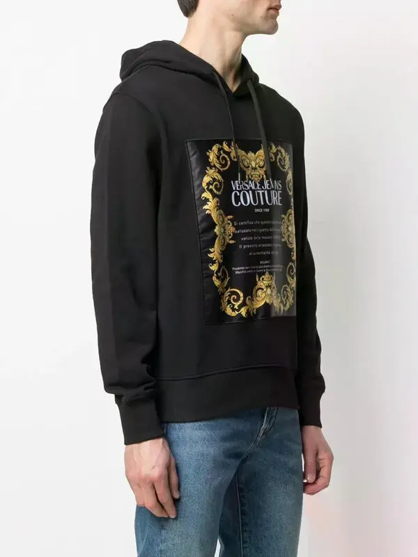 Versace Baroque Logo Printed Hoodie