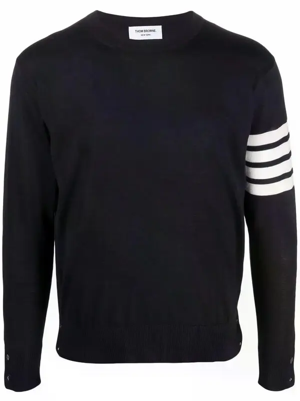 Thom Browne 4-bar Knitted Jumper - Blue