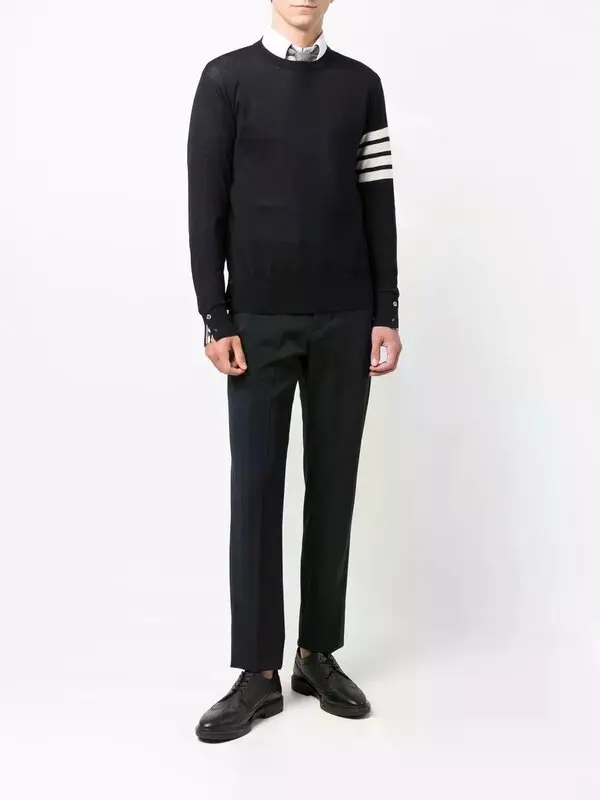 Thom Browne 4-bar Knitted Jumper - Blue