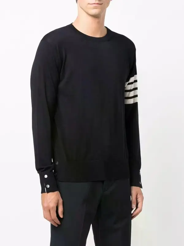Thom Browne 4-bar Knitted Jumper - Blue