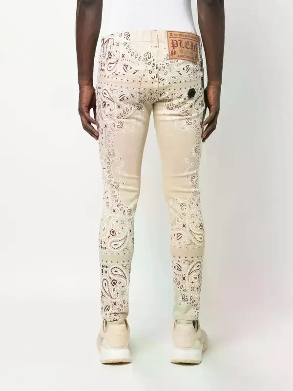Philipp Plein Bandana Print Skinny Jeans