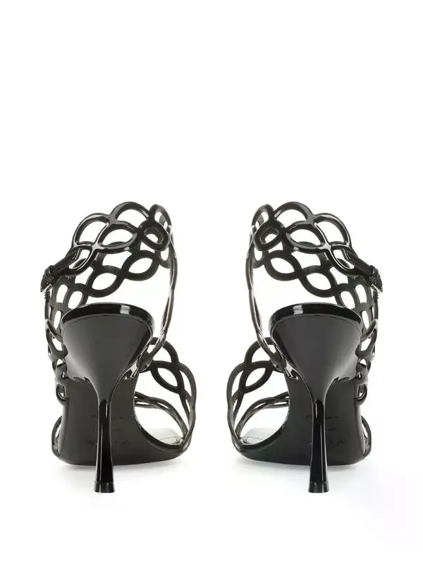 SERGIO ROSSI Sr Mermaid 100mm Leather Sandals