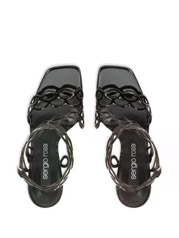 SERGIO ROSSI Sr Mermaid 100mm Leather Sandals