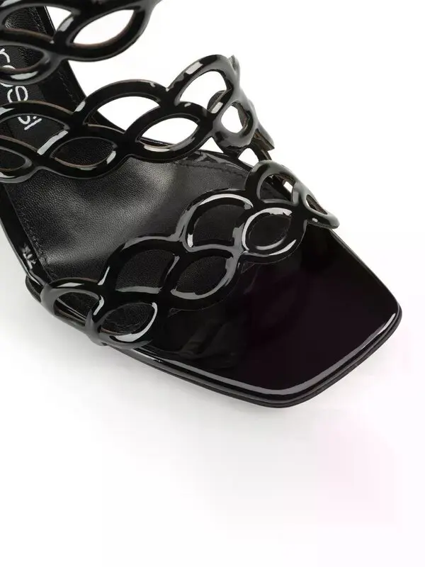 SERGIO ROSSI Sr Mermaid 100mm Leather Sandals