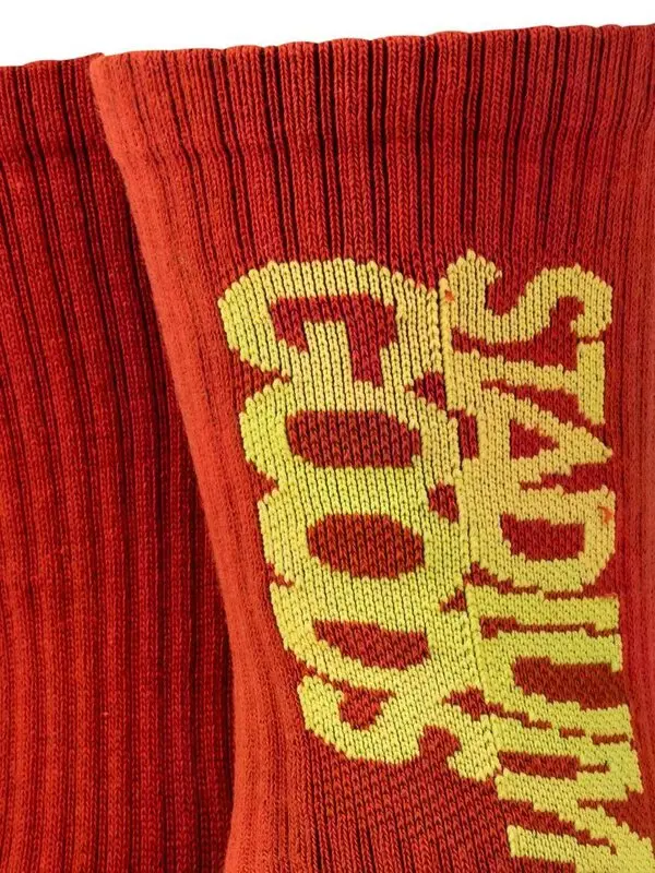 STADIUM GOODS Intarsia-knit Logo Crew Socks - Red