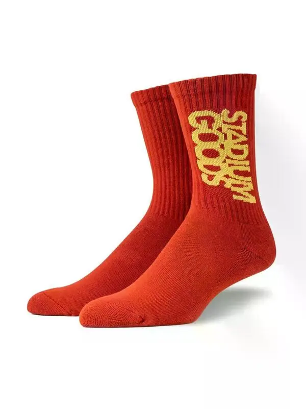 STADIUM GOODS Intarsia-knit Logo Crew Socks - Red