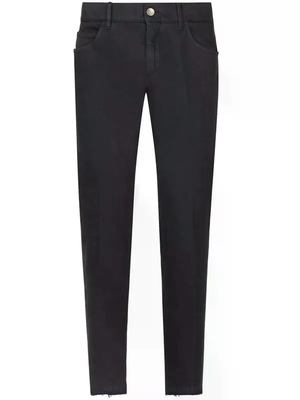 Dolce & Gabbana Pressed-crease Slim-cut Jeans - Blue