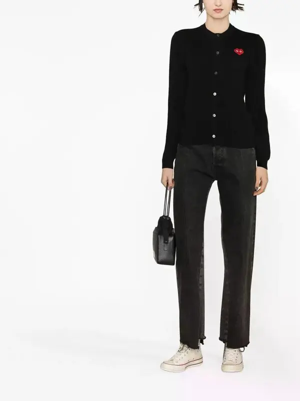 Play Comme Des Garcon Logo-patch Cardigan