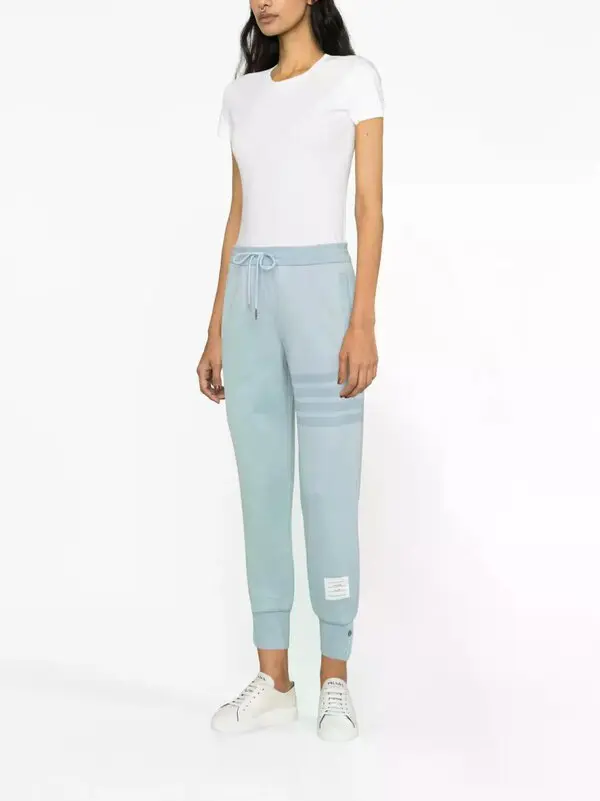Thom Browne 4-bar Stripe Cotton Track Pants - Blue