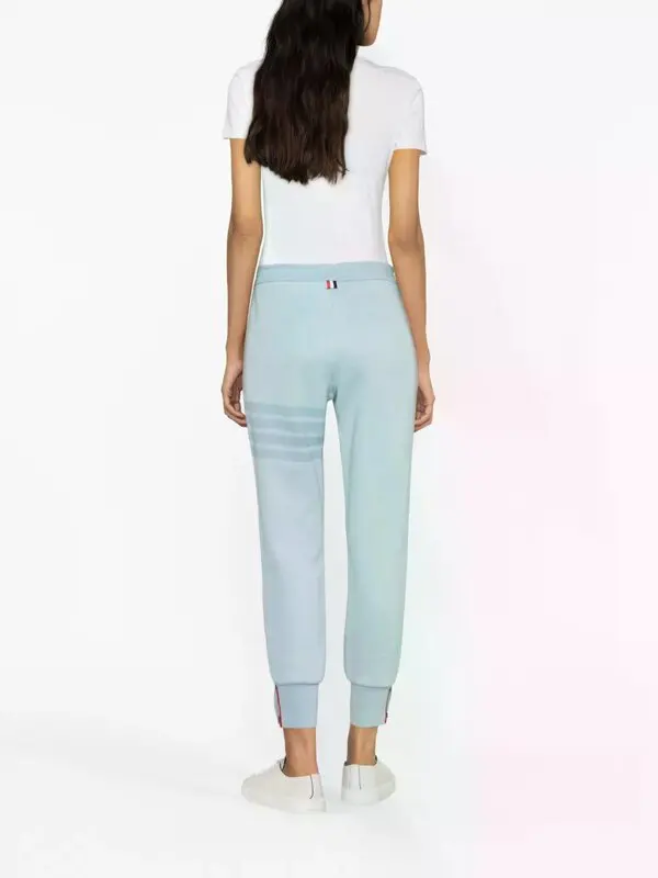 Thom Browne 4-bar Stripe Cotton Track Pants - Blue