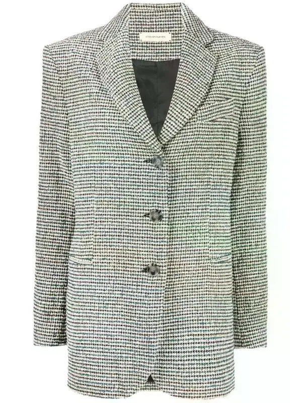 0711 TBILISI Houndstooth Single-breasted Blazer