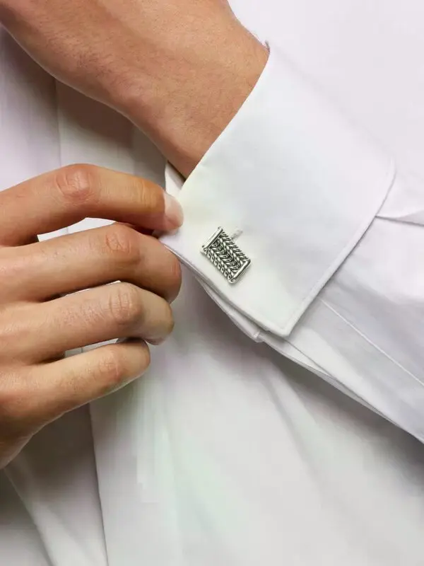 David Yurman Sterling Chevron Cufflinks