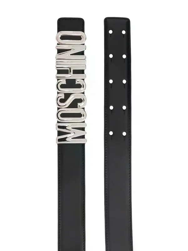 Moschino Plaque Belt - Black