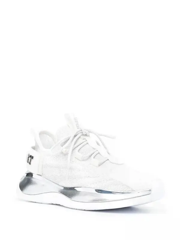 PLEIN SPORT Metallic-logo Sneakers - White