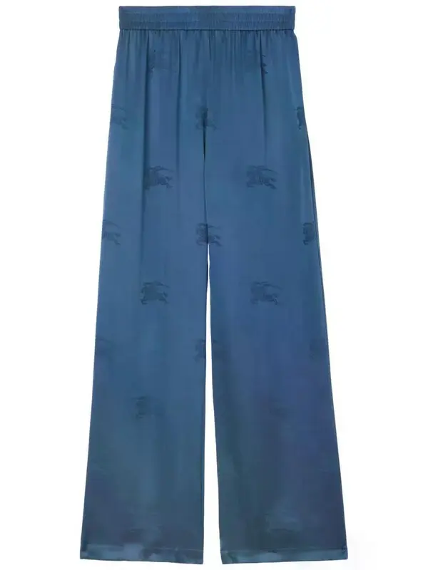 Burberry Logo-jacquard Wide-leg Trousers
