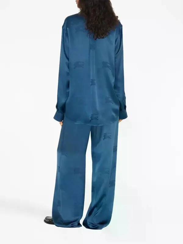 Burberry Logo-jacquard Wide-leg Trousers