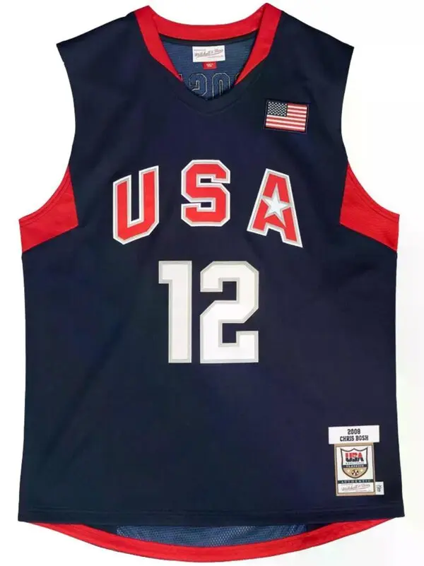 Mitchell & Ness Nba Uas 2008 Chris Bosh Basketball Jersey - Blue