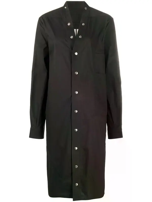 Rick Owens Press-stud Shirt Dress - Black