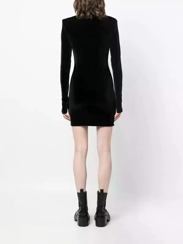 Philipp Plein Logo-plaque Velvet Minidress