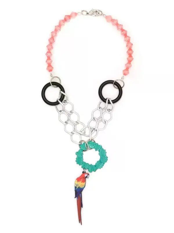 AMIR SLAMA Parrot-motif Contrast Necklace