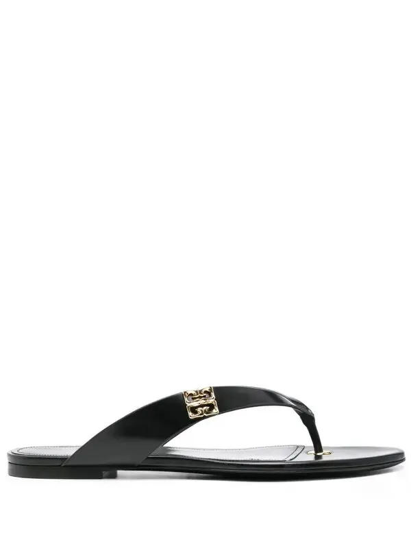 Givenchy 4g Liquid Flat Sandals - Black