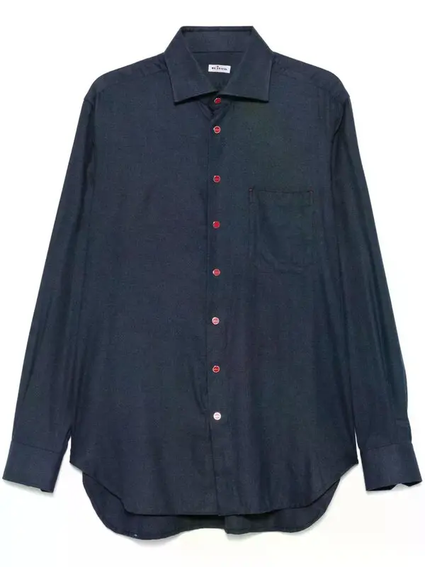 Kiton Flannel Shirt - Blue