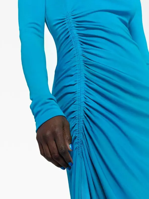 Givenchy Long-sleeve Draped Maxi Dress