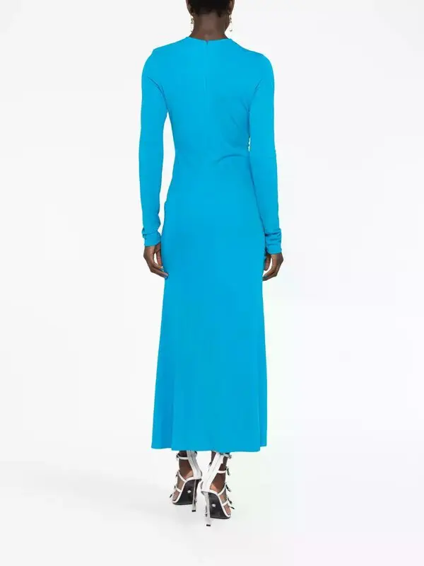Givenchy Long-sleeve Draped Maxi Dress