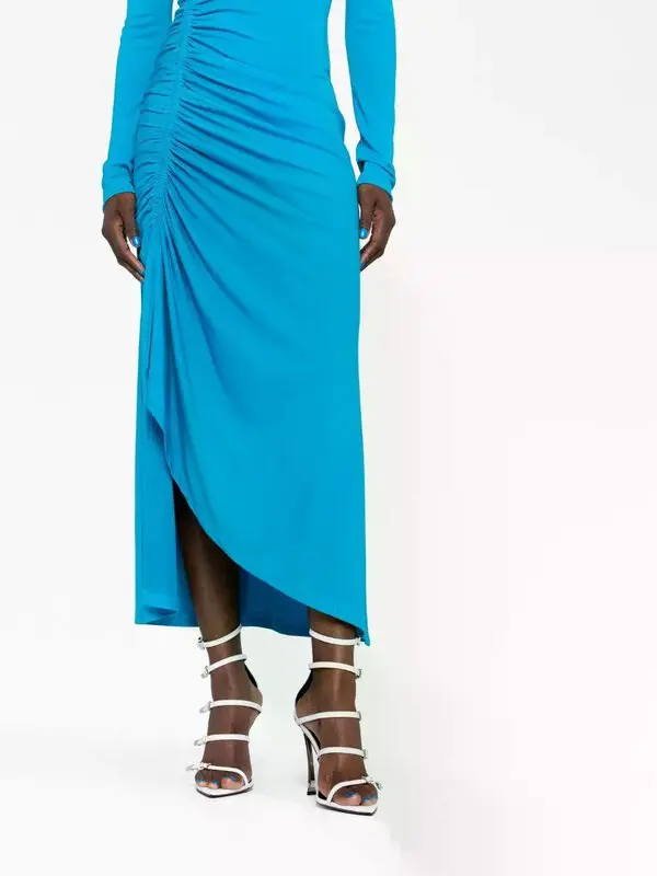 Givenchy Long-sleeve Draped Maxi Dress