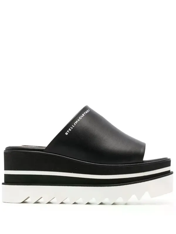 Stella McCartney Platform-sole Slip-on Sandals - Black