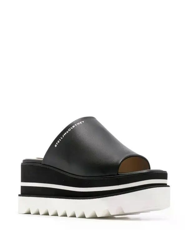 Stella McCartney Platform-sole Slip-on Sandals - Black