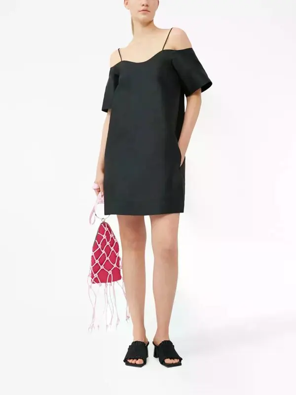 GANNI Mini Cold-shoulder Dress