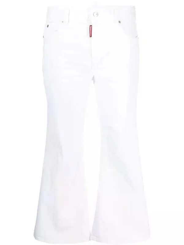 Dsquared2 Cropped Stretch-cotton Jeans - White