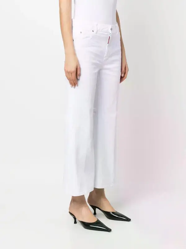 Dsquared2 Cropped Stretch-cotton Jeans - White